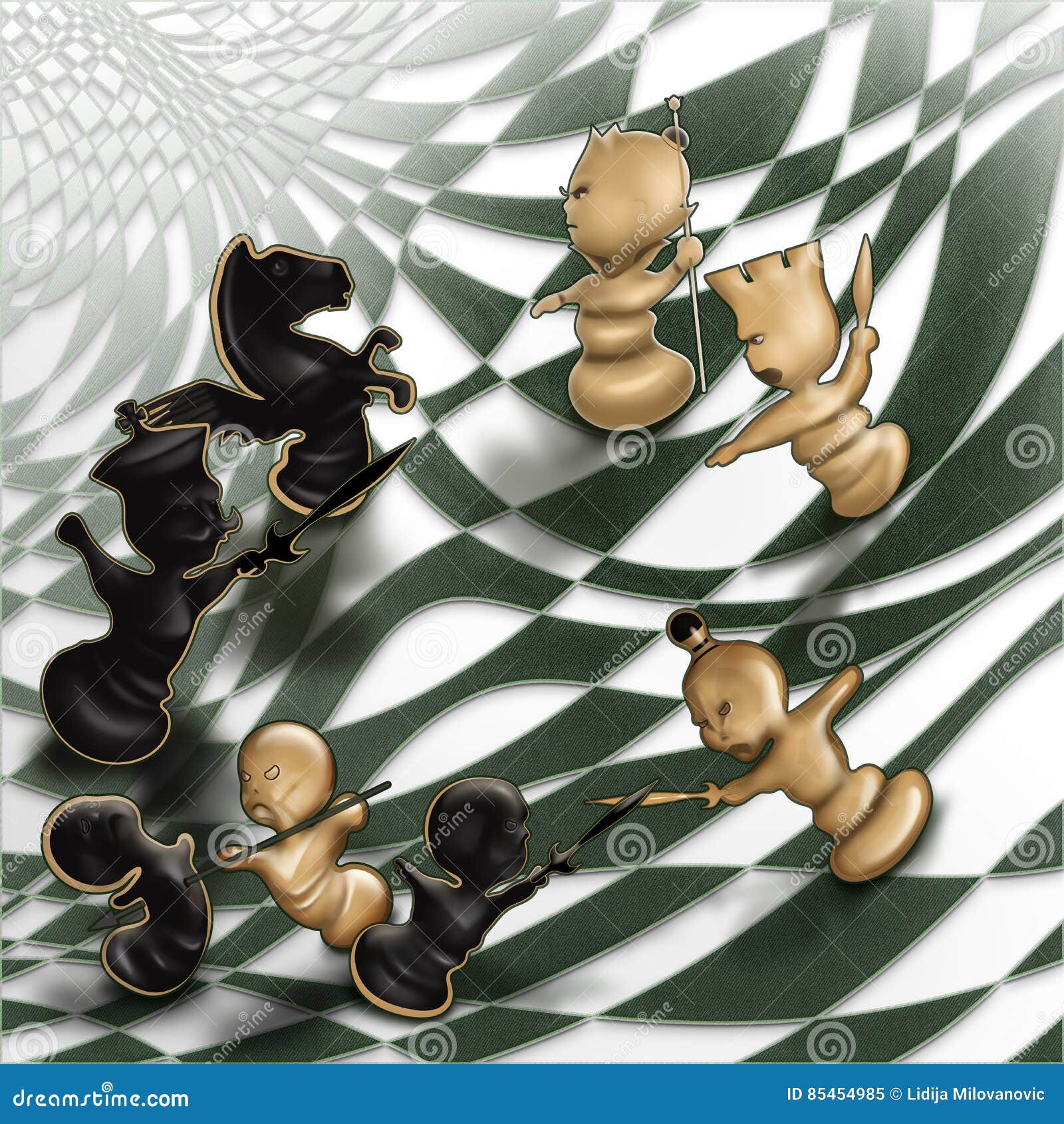 Chess Battle stock illustration. Illustration of piece - 85454985