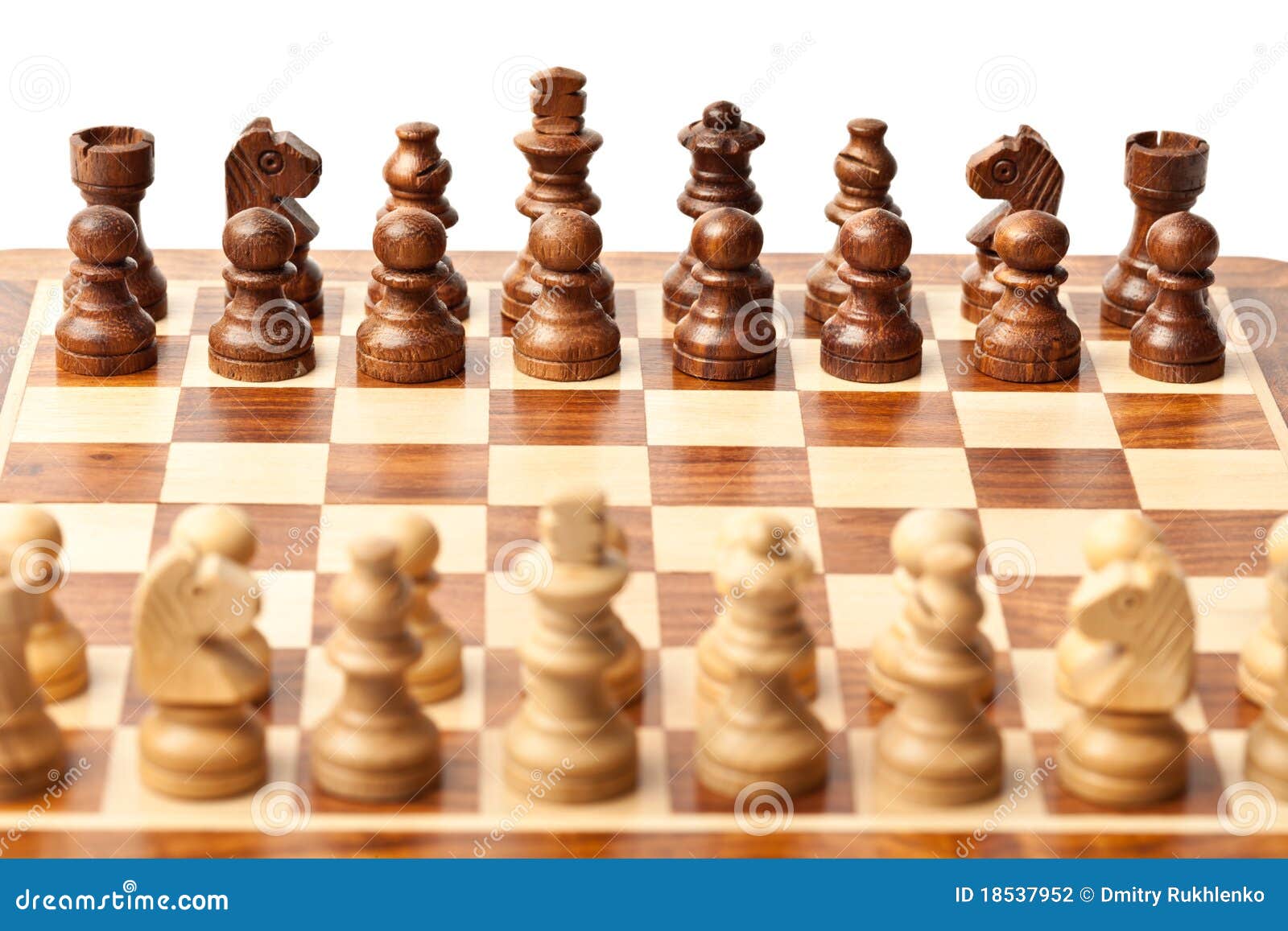 Chess - beginning of game stock photo. Image of close - 18537952