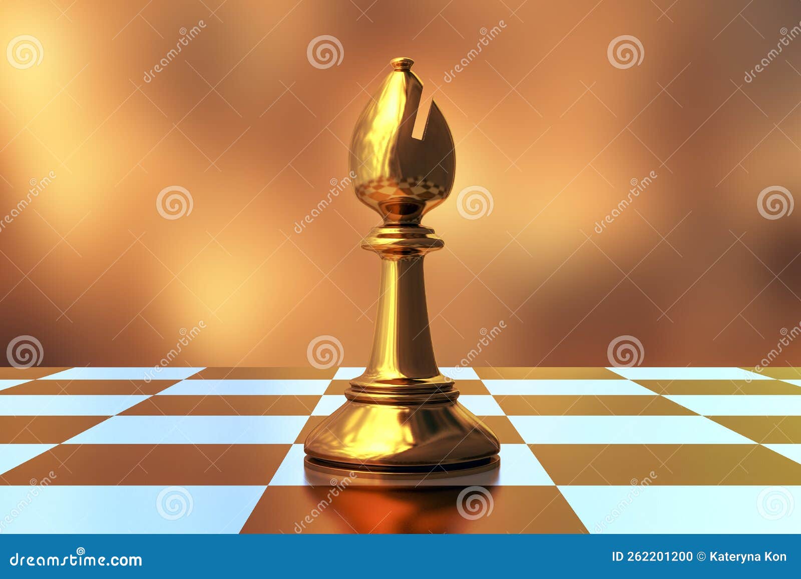 Chess bishop, illustration stock illustration. Illustration of closeup ...