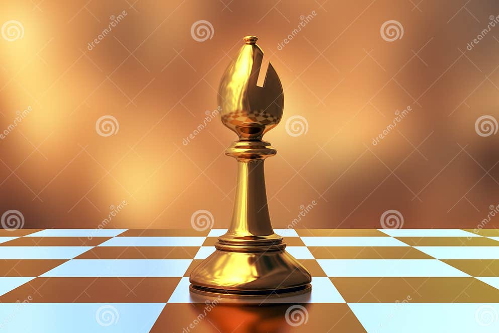 Chess bishop, illustration stock illustration. Illustration of closeup ...