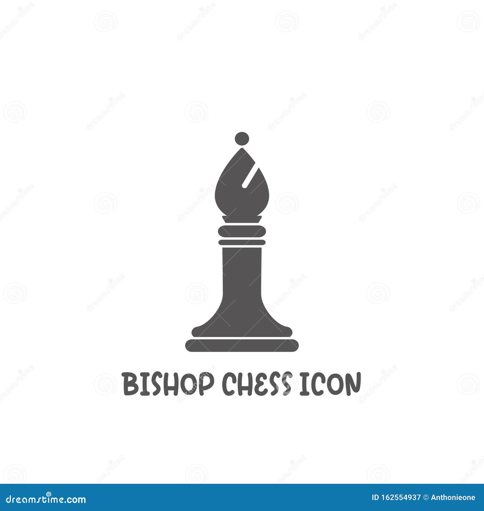 Chess Bishop Piece Icon Simple Flat Style Vector Illustration Stock ...