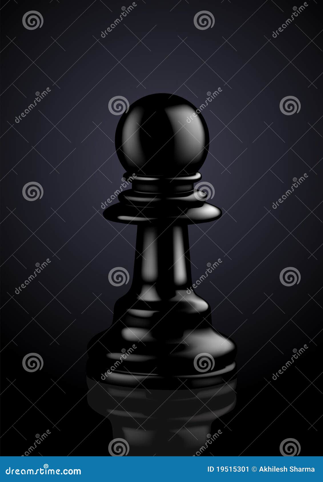 Chess Black Pawn stock illustration. Illustration of tactics - 19515301