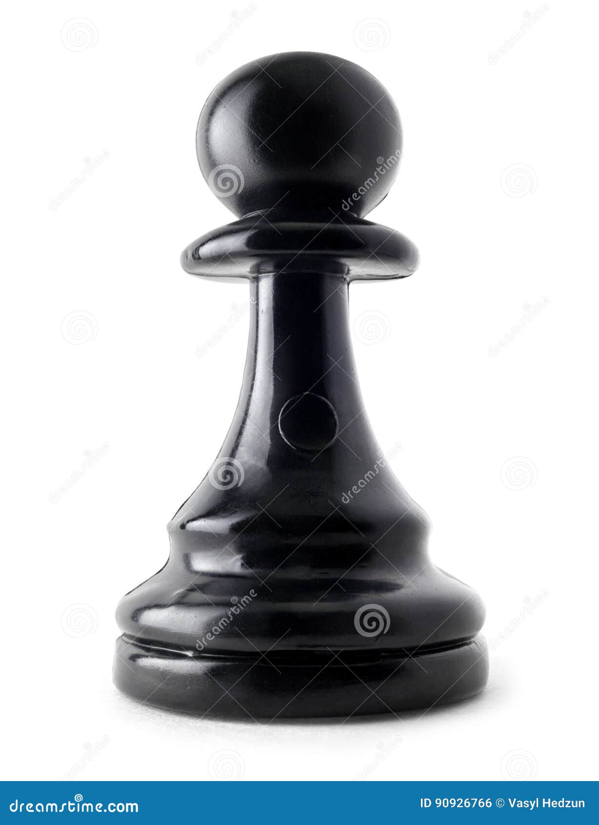 Chess. Black Pawn Isolated On White Background With Clipping Path ...