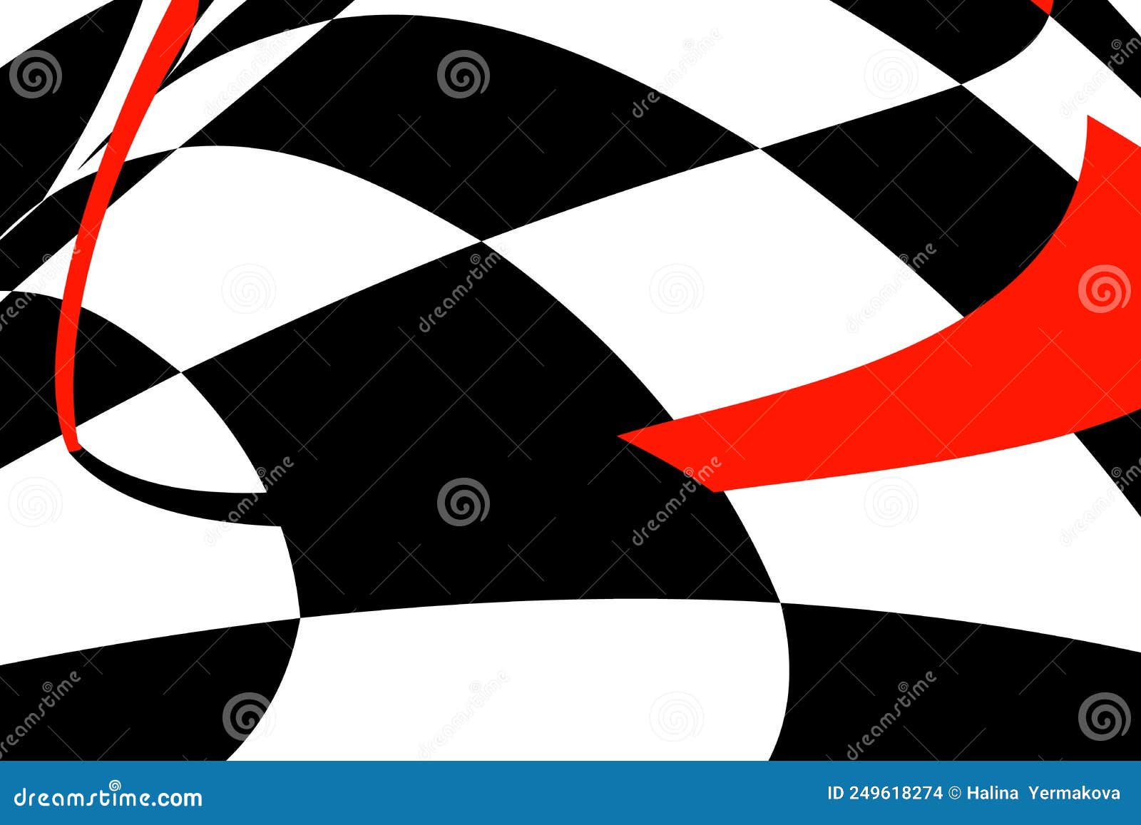 Chess Black and White Background with Red Elements and Distortion ...