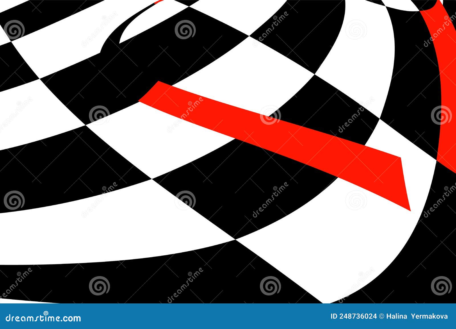 Chess Black and White Background with Red Elements and Distortion ...