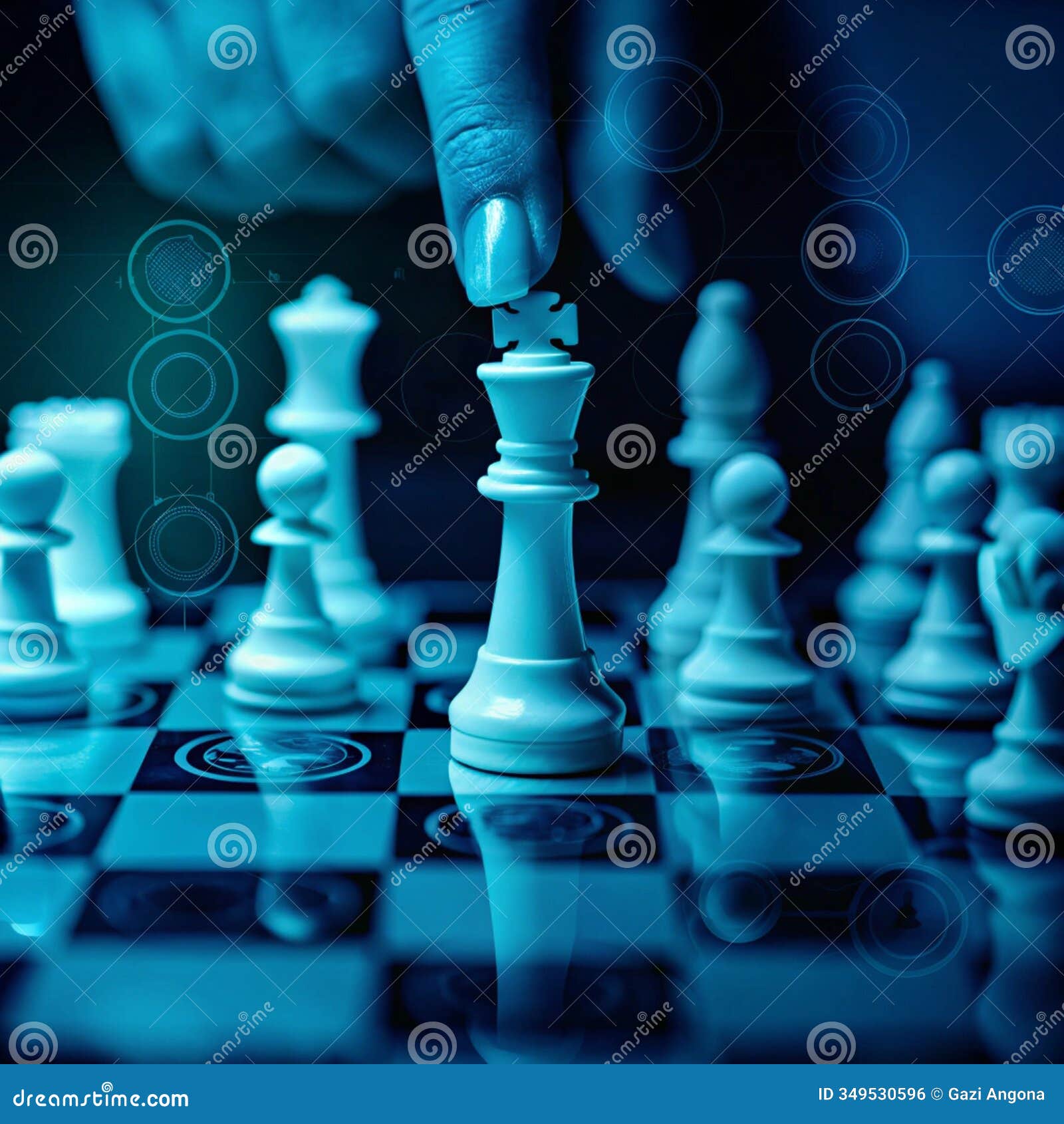 Chess Board for Business Strategy and Leadership Generative Ai Stock ...
