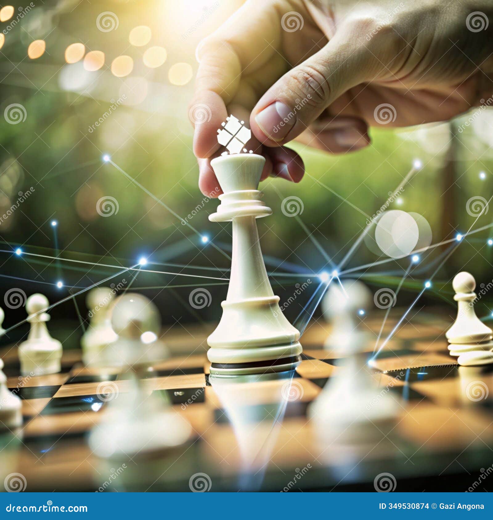 Chess Board for Business Strategy and Leadership Generative Ai Stock ...