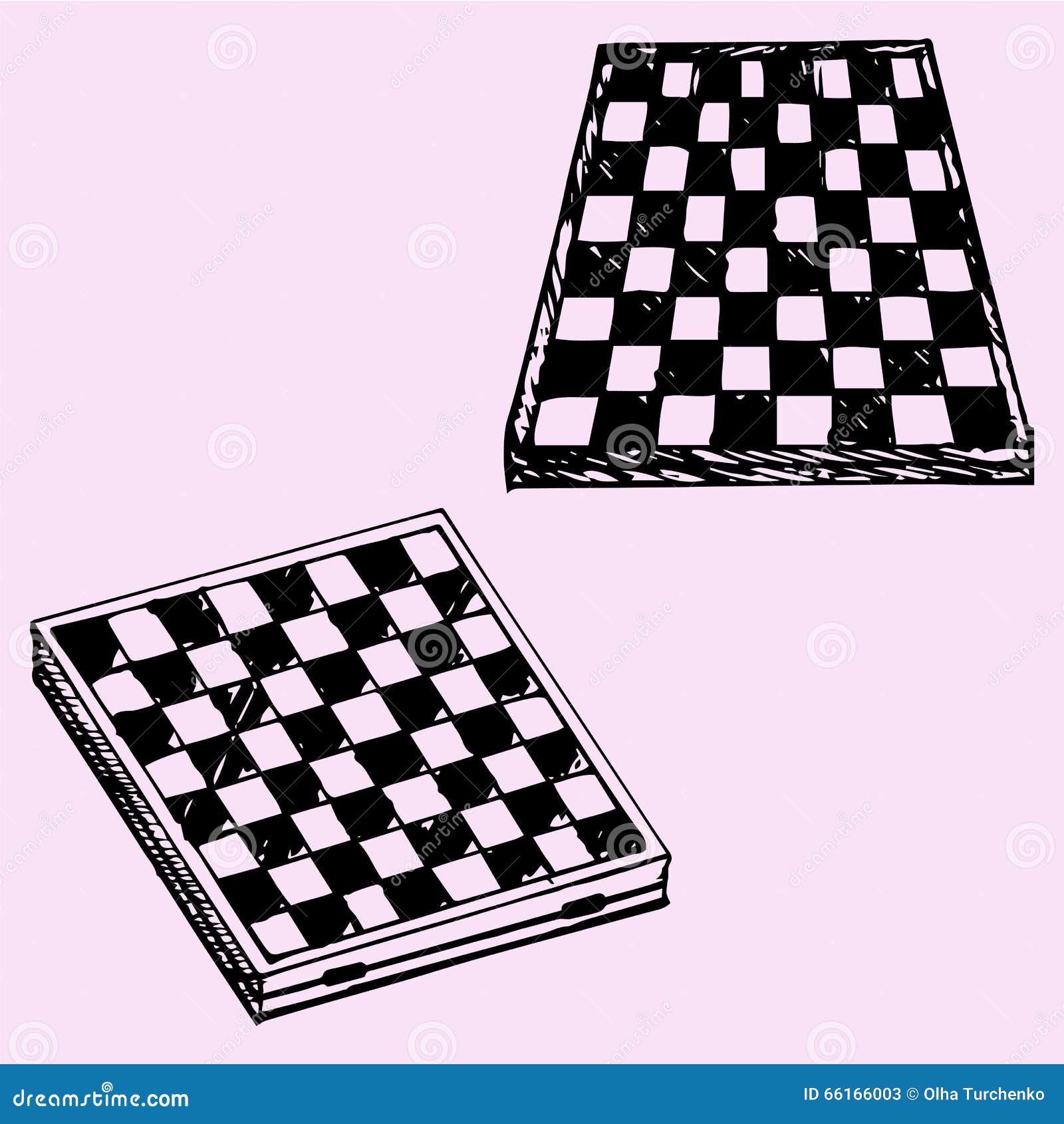 Chess Board or Checkers Board Stock Vector - Illustration of checkers ...