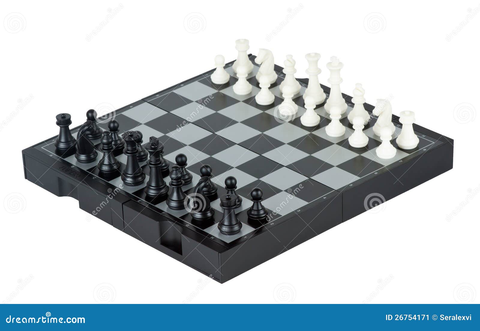 Chess Board with Chess Pieces Stock Image - Image of series, horizontal ...