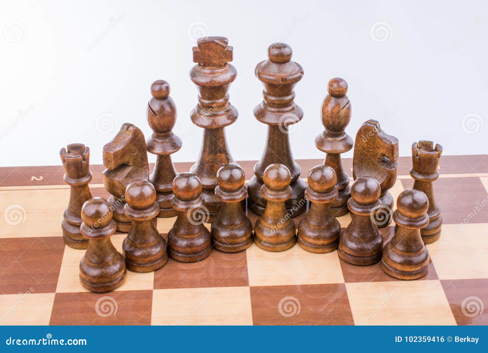 Chess Board with Chess Pieces Stock Photo - Image of design, knight ...
