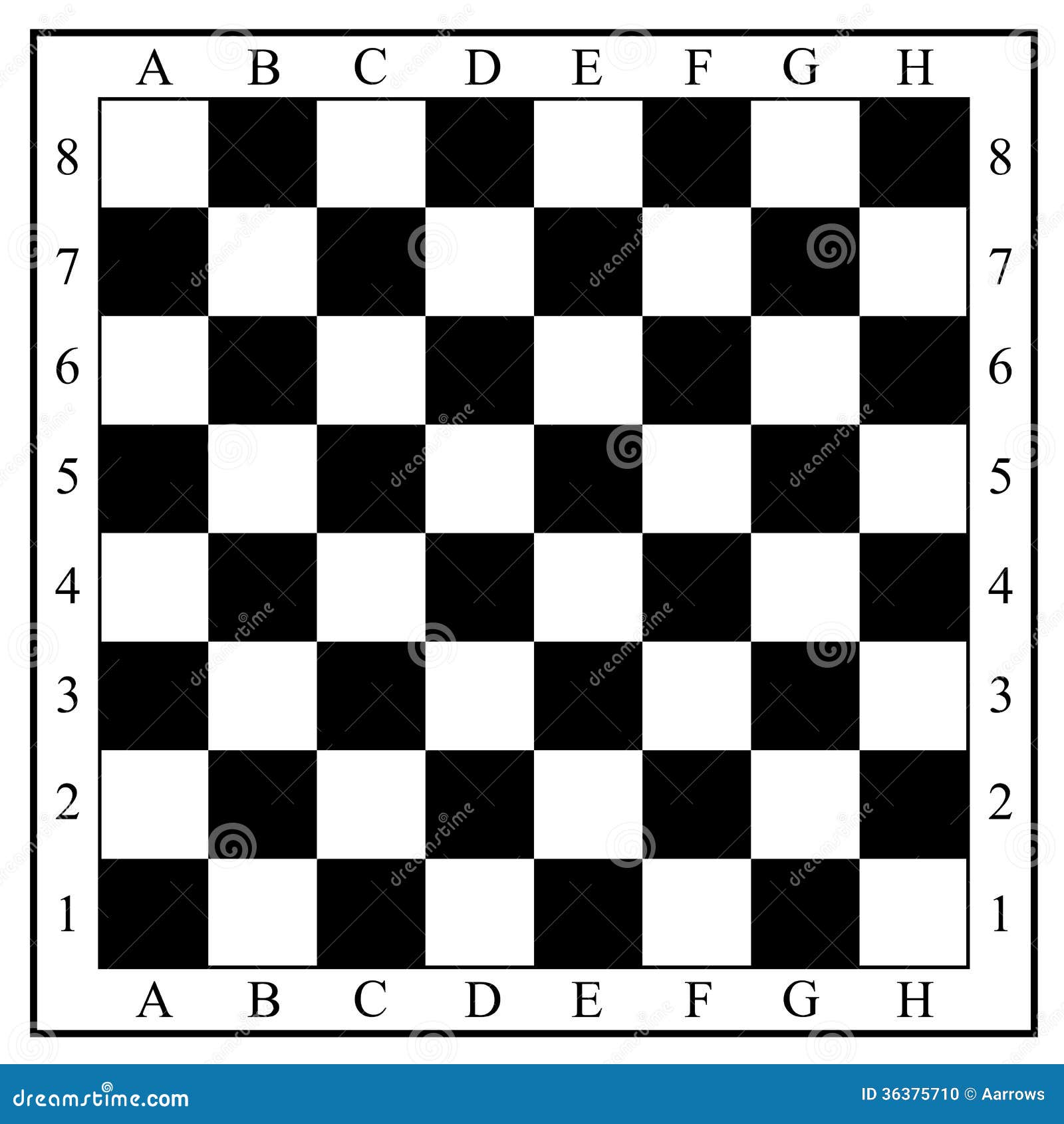 Chess Board without Chess Pieces Stock Vector - Illustration of move ...