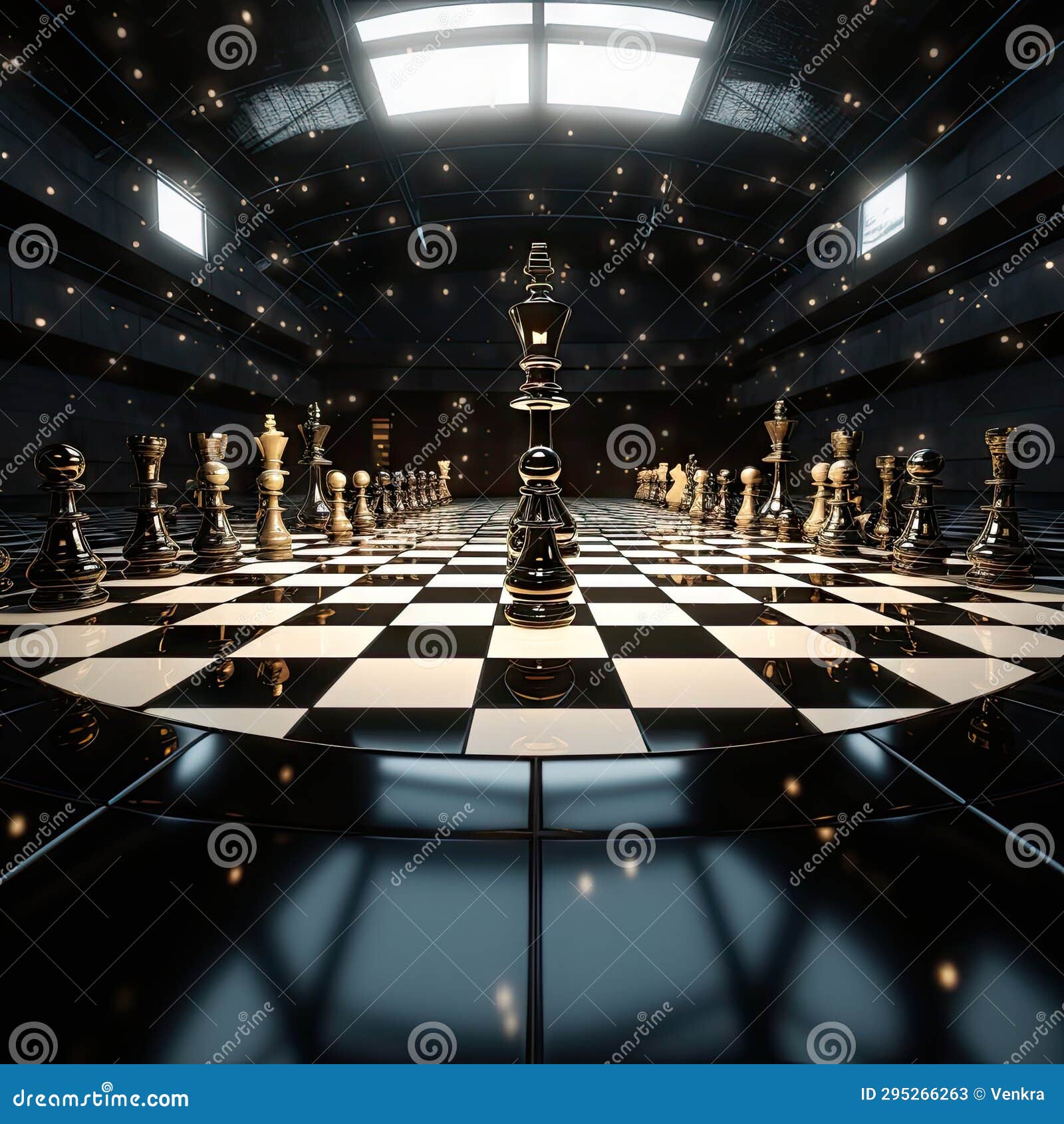Chess Board Digital Artistic Illustration Stock Illustration ...