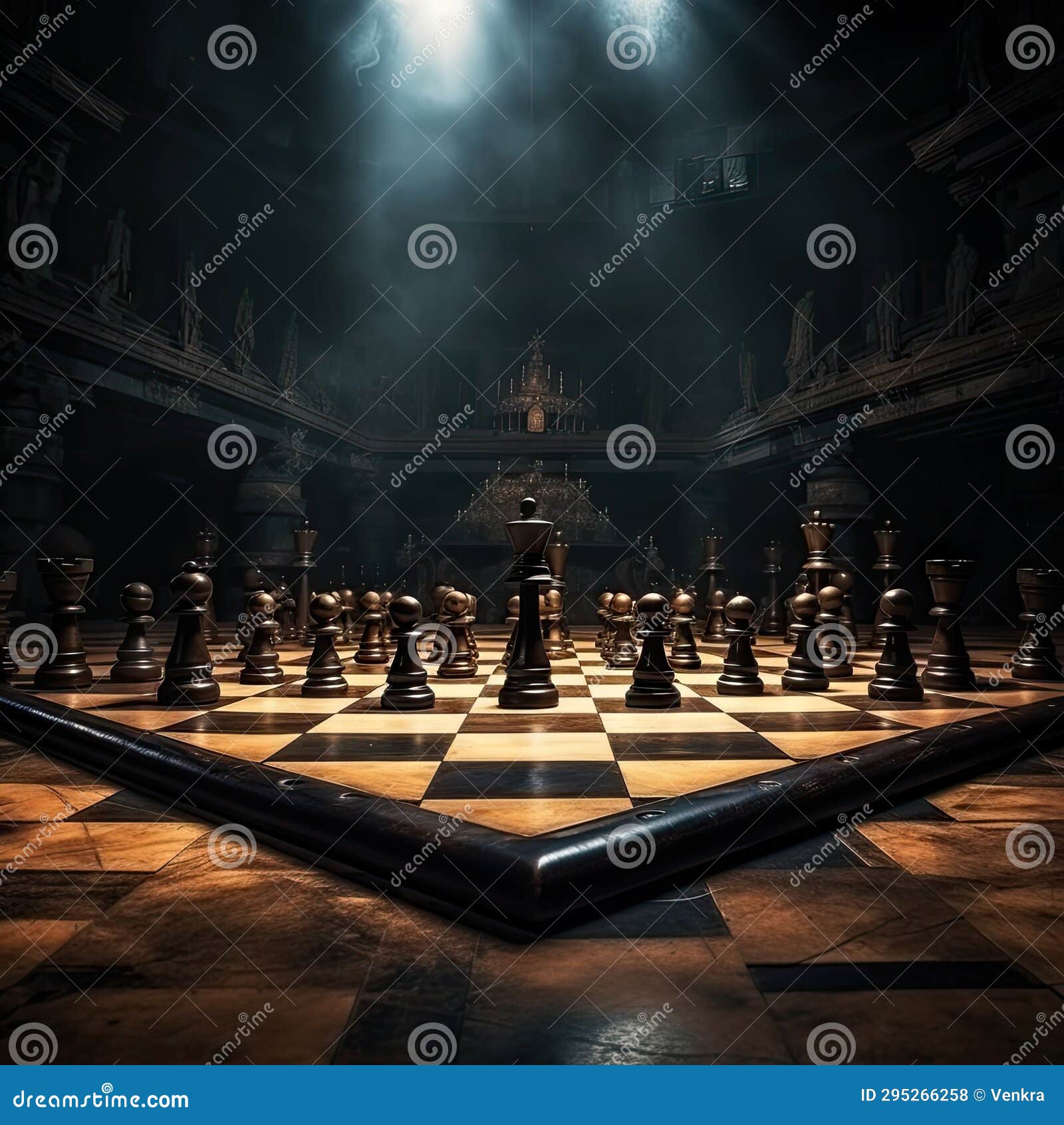 Chess Board Digital Artistic Illustration Stock Illustration ...