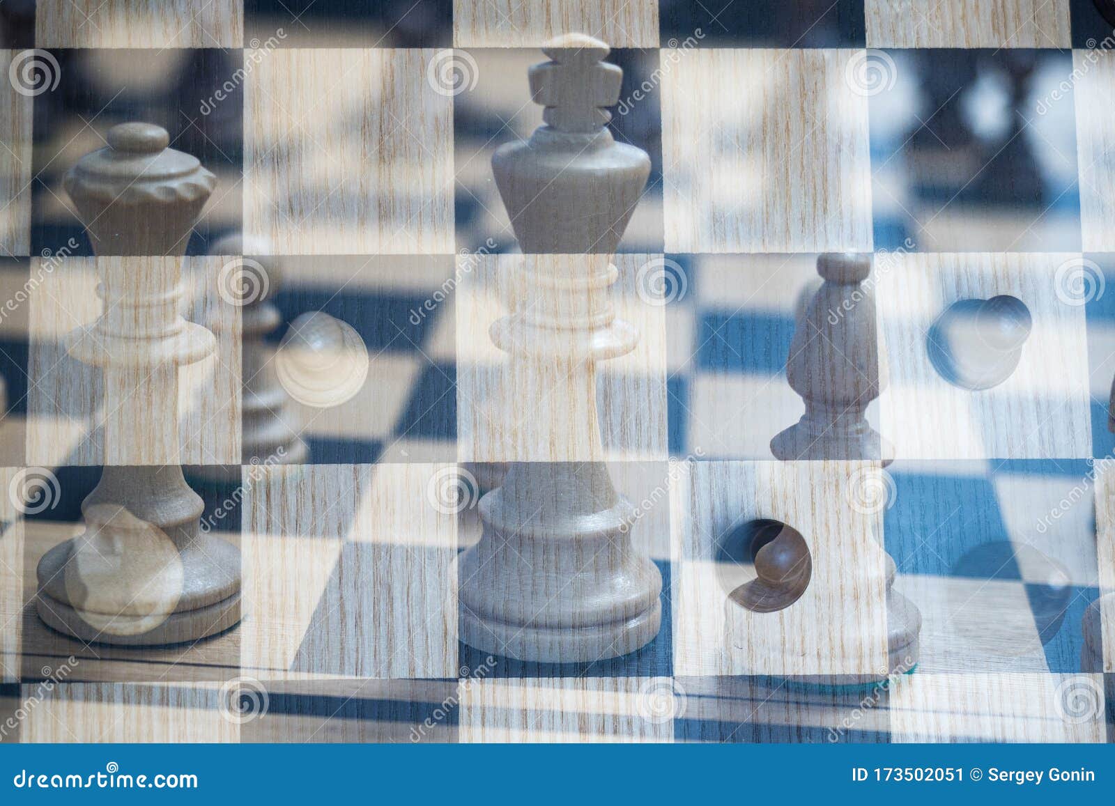 Chess Board with Figures, Abstract Background Stock Image - Image of ...
