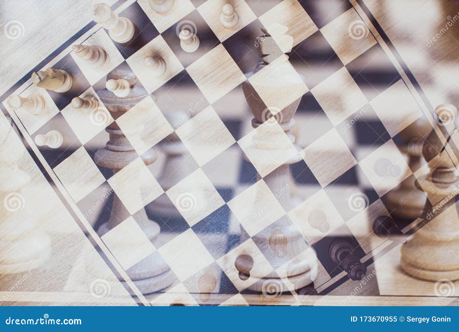 Chess Board with Figures, Abstract Background Stock Image - Image of ...