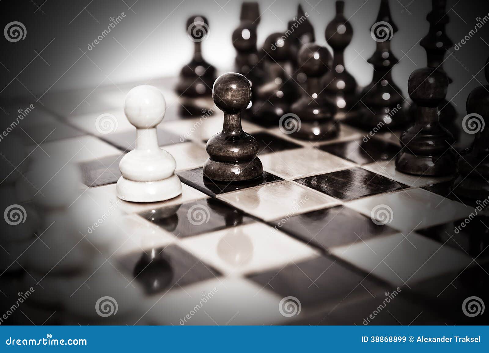 Chess Board after First Move Stock Image - Image of competition, king ...