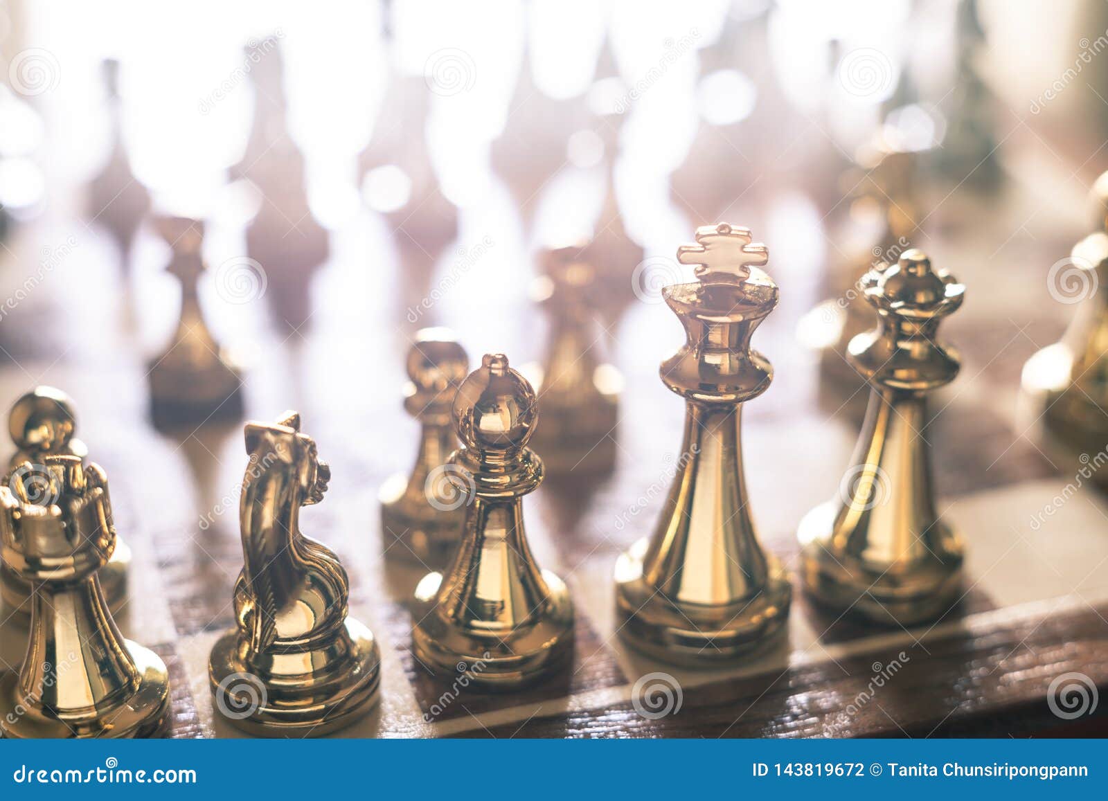 Chess Board Game, Business Competitive Concept, Copy Space Stock Photo ...