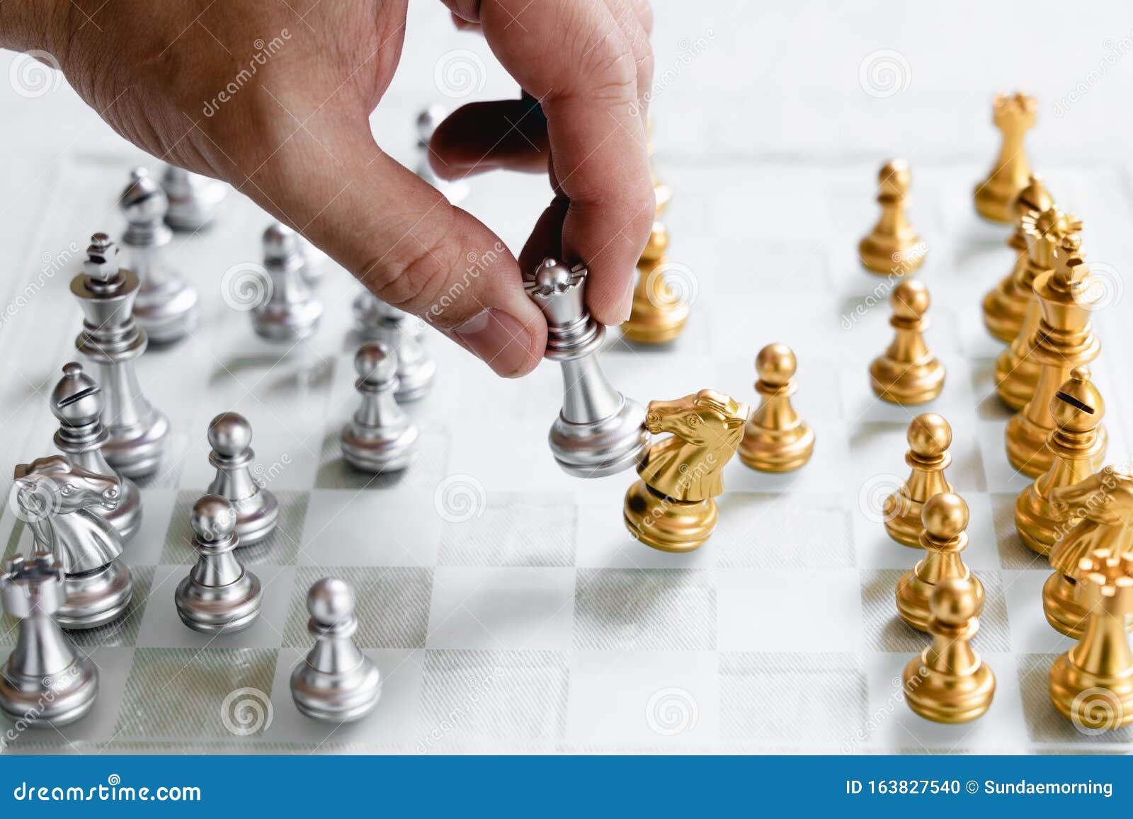 Chess Board Game, Business Competitive Concept Stock Photo - Image of ...