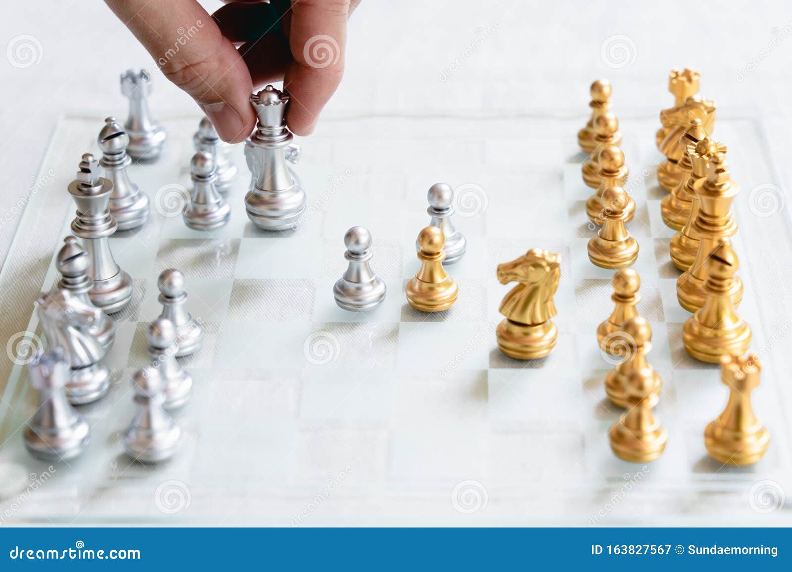 Chess Board Game, Business Competitive Concept Stock Image - Image of ...