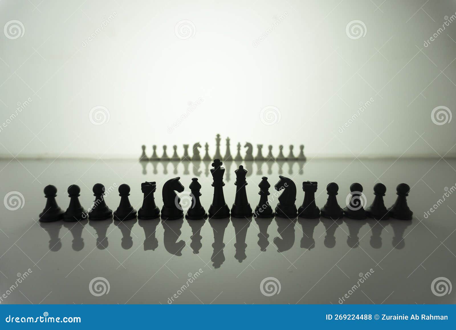 Chess Board Game Figures Set: Copy Space Stock Photo - Image of board ...