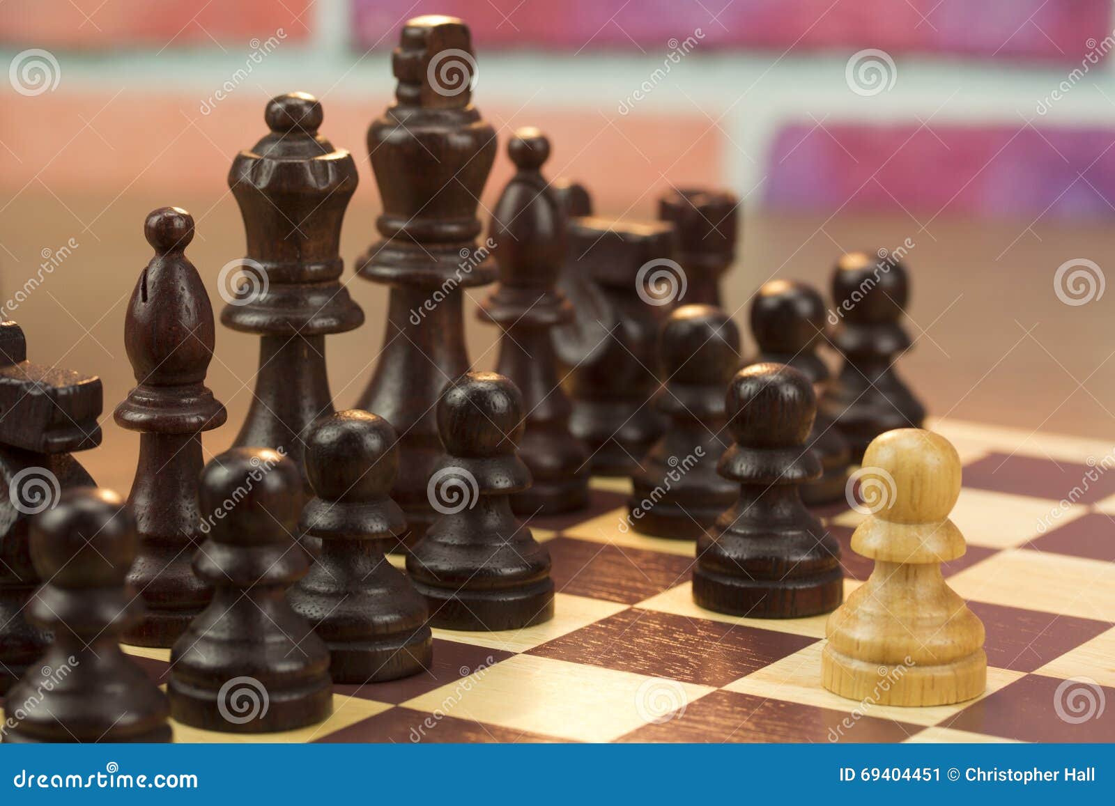 Chess Board with Game in Play Stock Image - Image of game, leisure ...