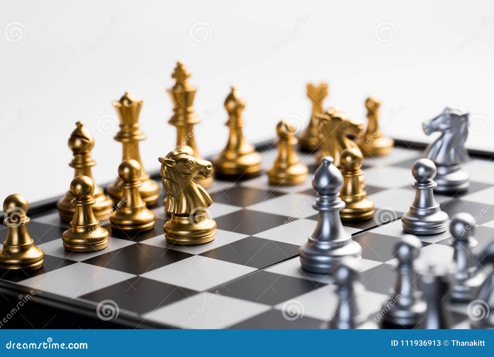 Chess Board Game for Strategy Plan, Business Concept Stock Image ...