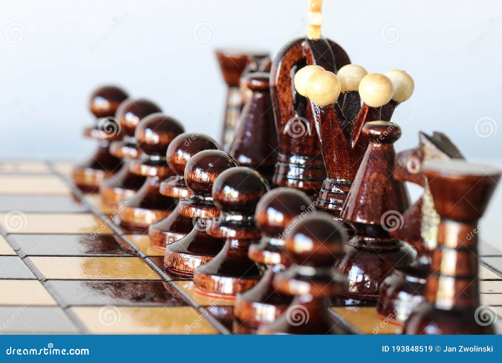 Chess Board before Gameplay Stock Image - Image of chessboard ...