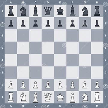 Chess board initial setup stock vector. Illustration of game - 267302222