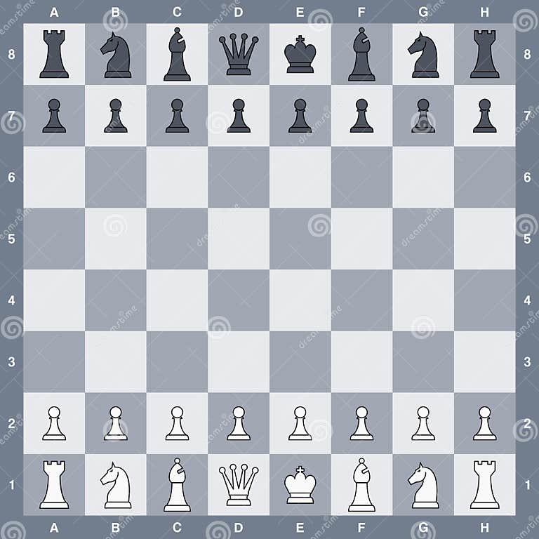 Chess board initial setup stock vector. Illustration of game - 267302222