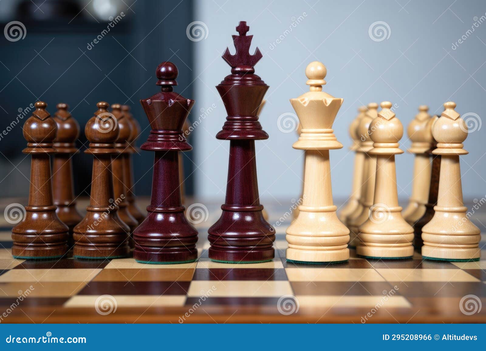 Chess Board with the Kings Side by Side Stock Photo - Image of chess ...