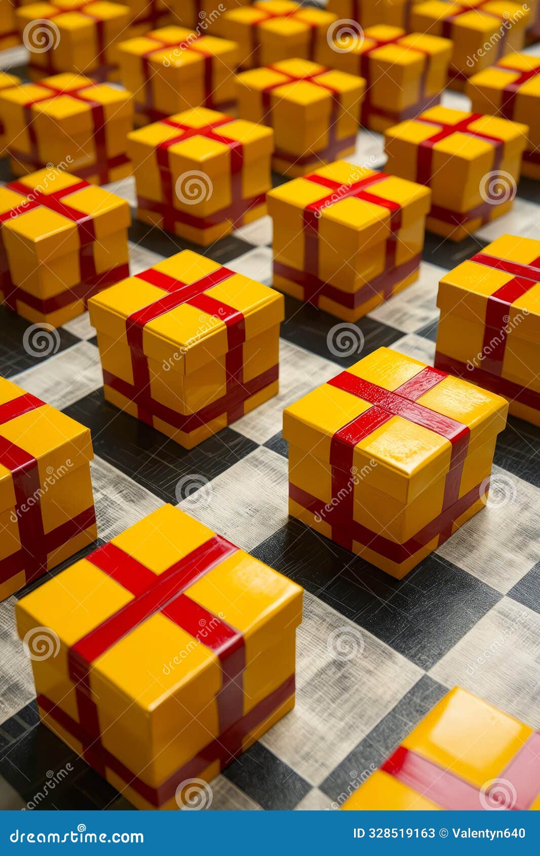 A Chess Board with Many Yellow Boxes on it. Generative AI Stock ...