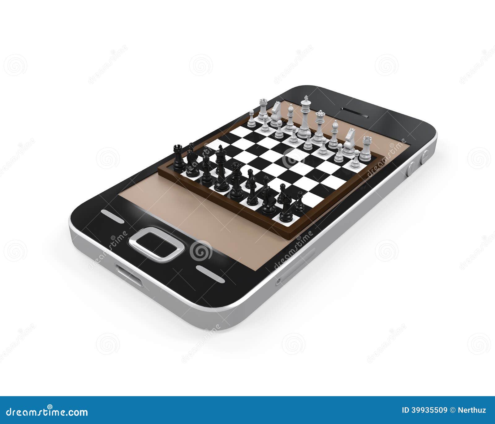 Chess Board in Mobile Phone Stock Illustration - Illustration of phone ...