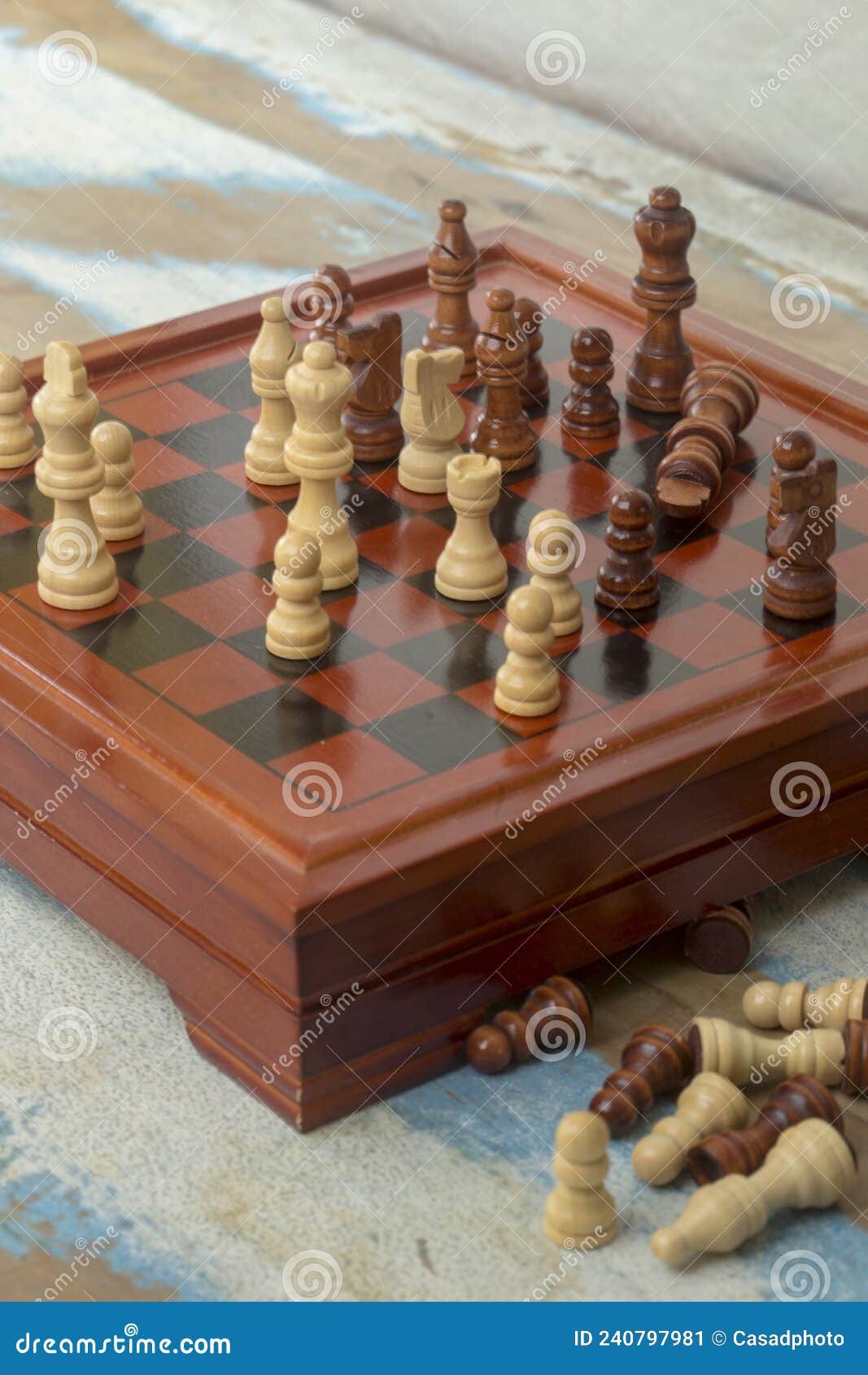 Chess Board Overview, with Game Finished by Checkmate Stock Image ...