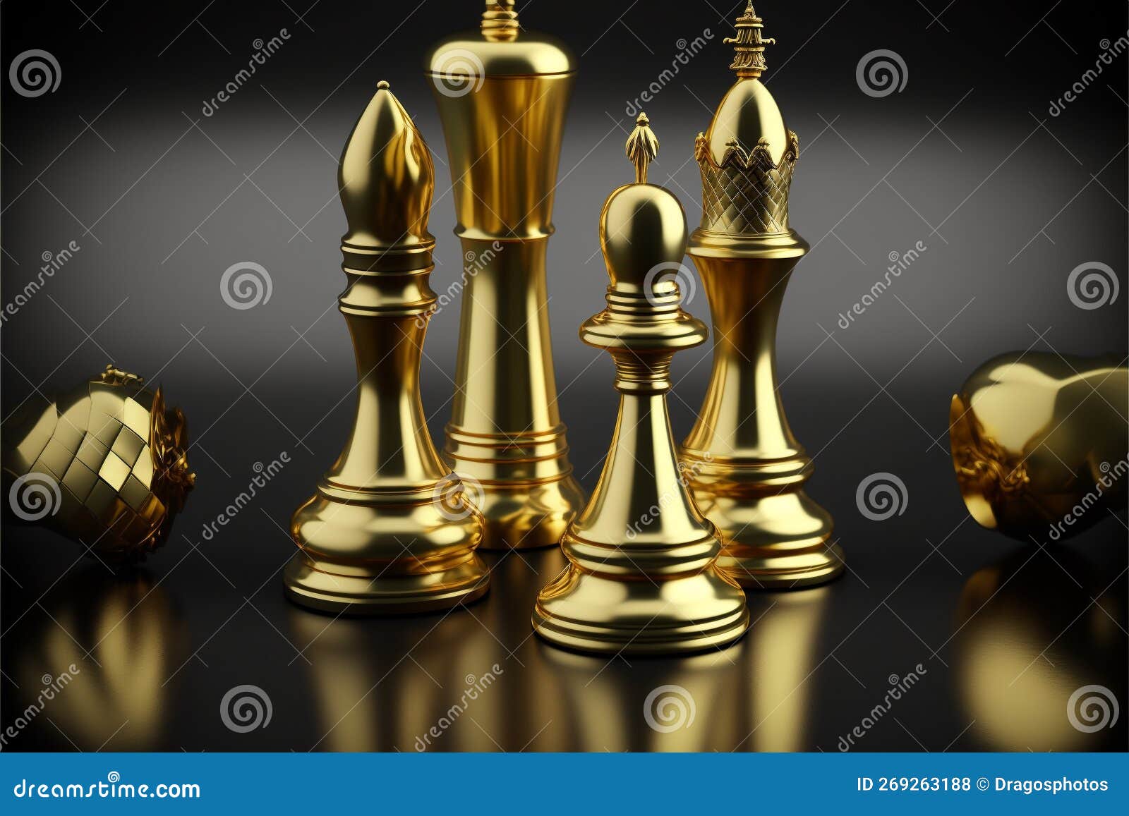 Chess Board with Pieces Concept Idea. Ai Generated Stock Illustration ...