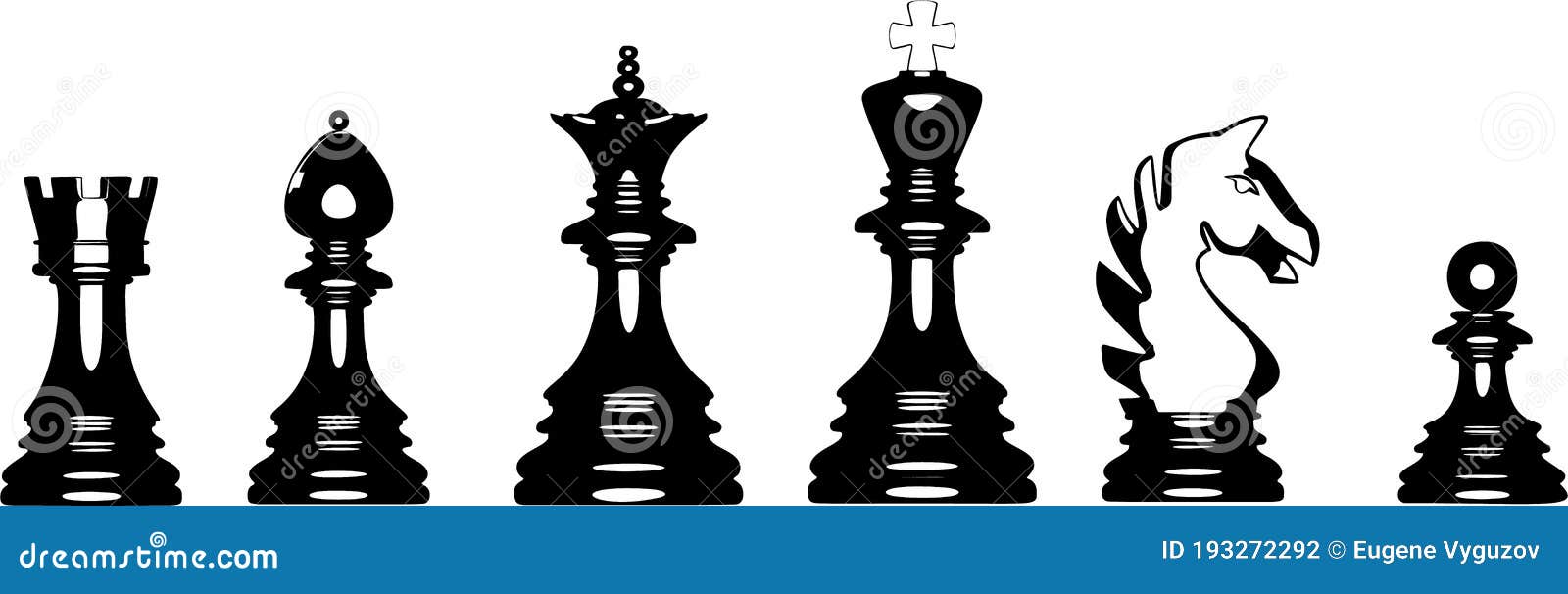 Chess Board Pieces Vector. Isolated on White Background Stock Vector ...