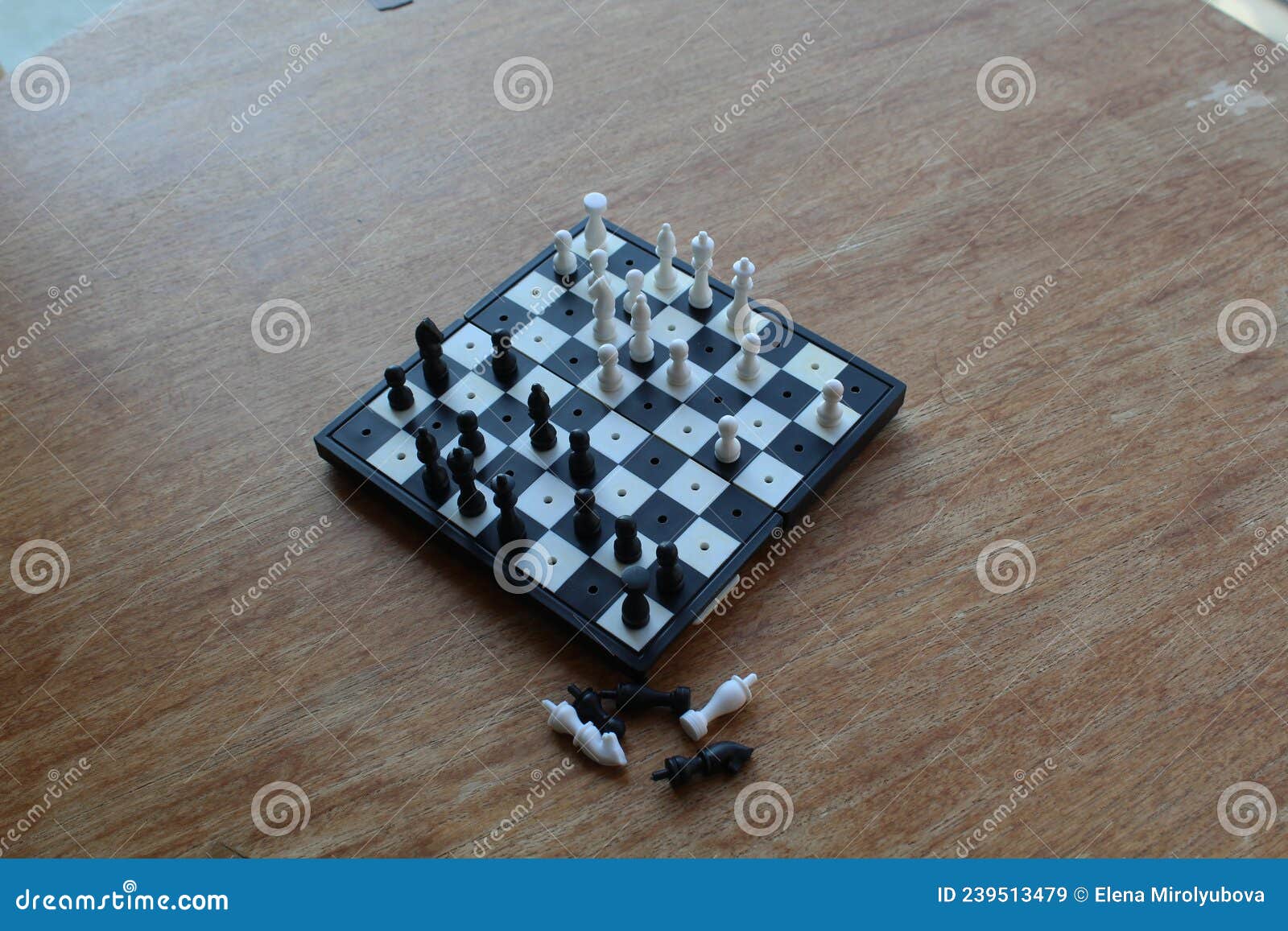 Chess Board with Chess Pieces View from Above Stock Image - Image of ...