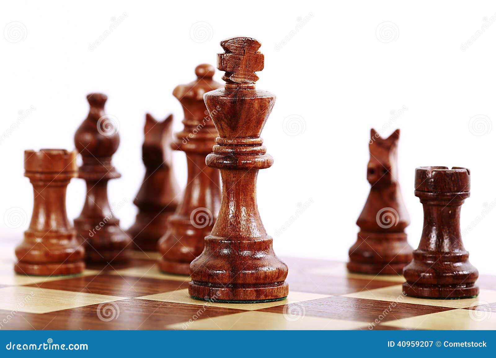 Chess board and pieces stock image. Image of bishop, mind - 40959207