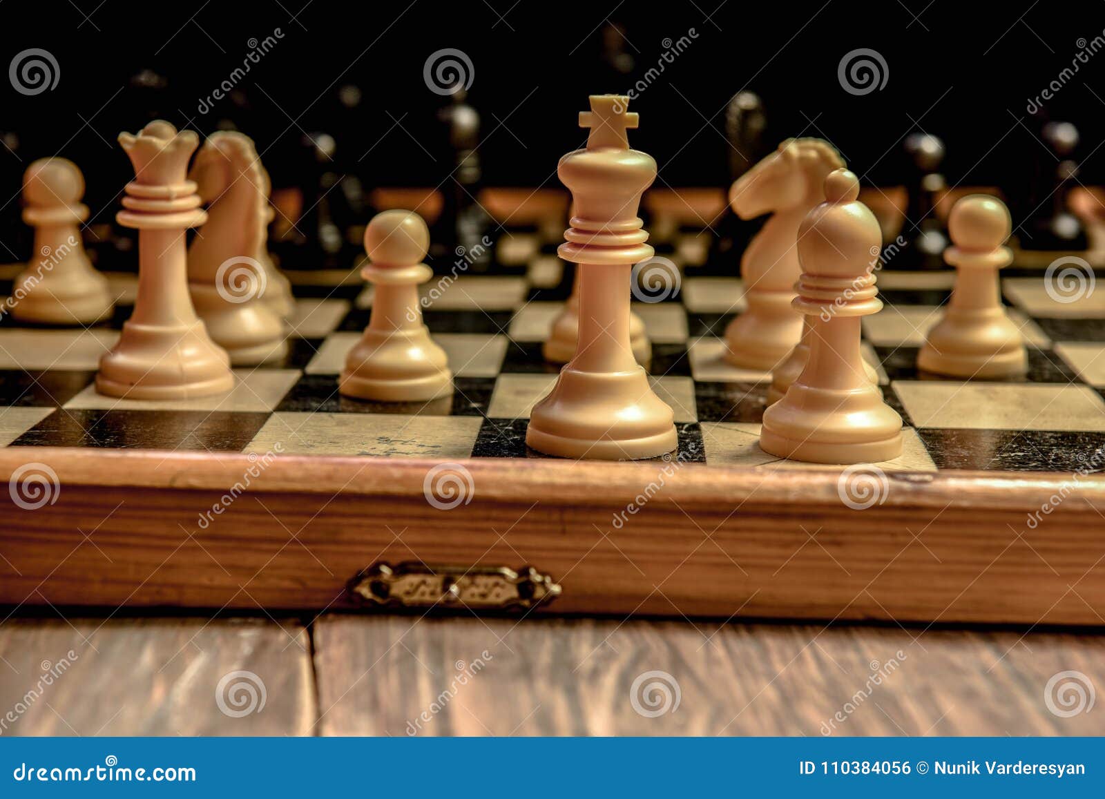 Chess board . play chess stock photo. Image of black - 110384056