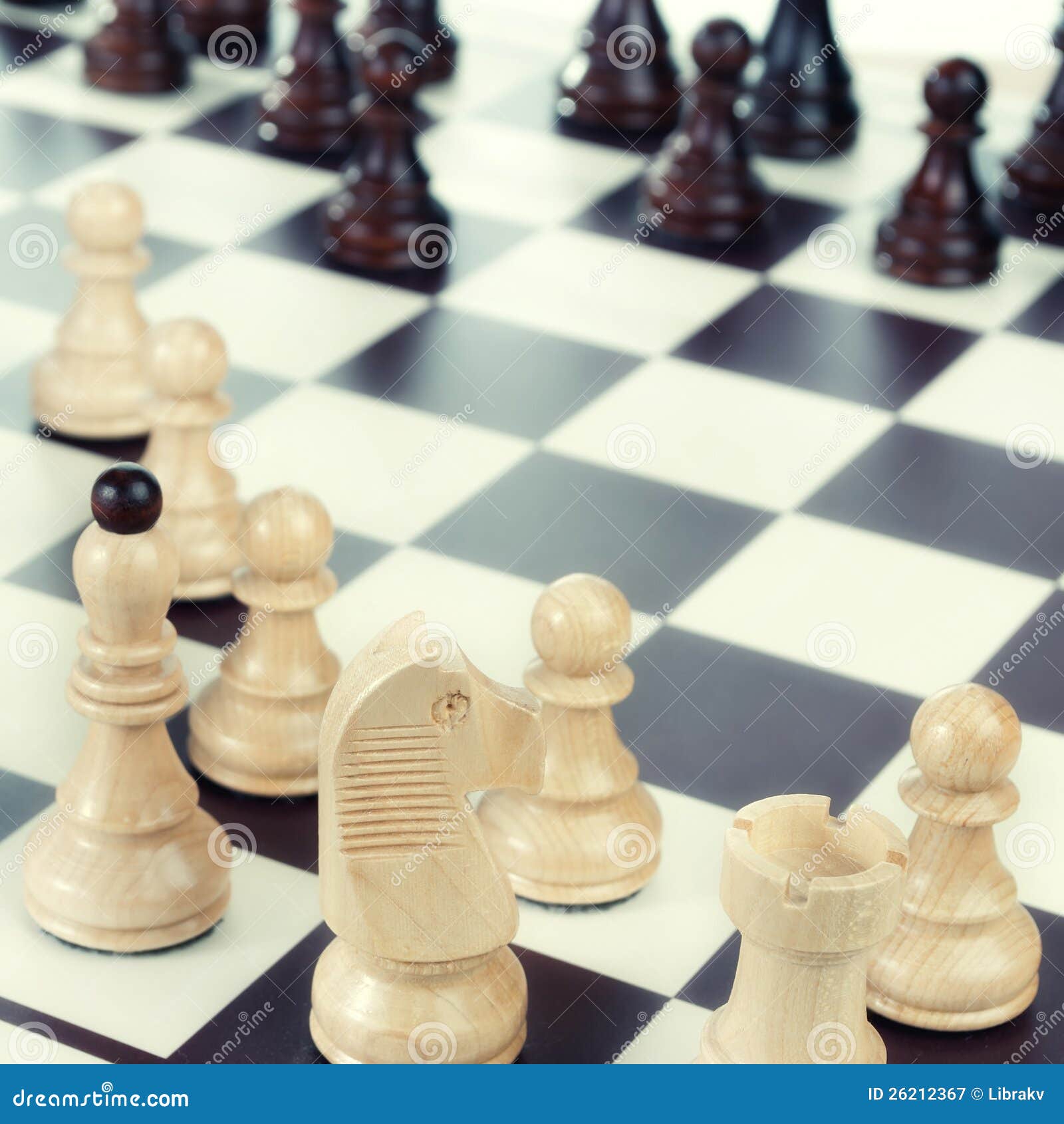 A Chess Board Set Up Ready for a Game Stock Image - Image of rank, pawn ...