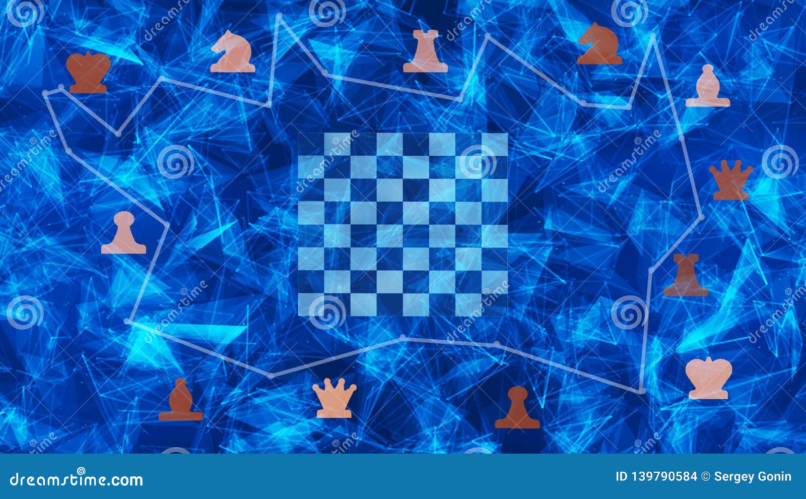 Chess Board Shapes on Abstract Background Stock Illustration ...
