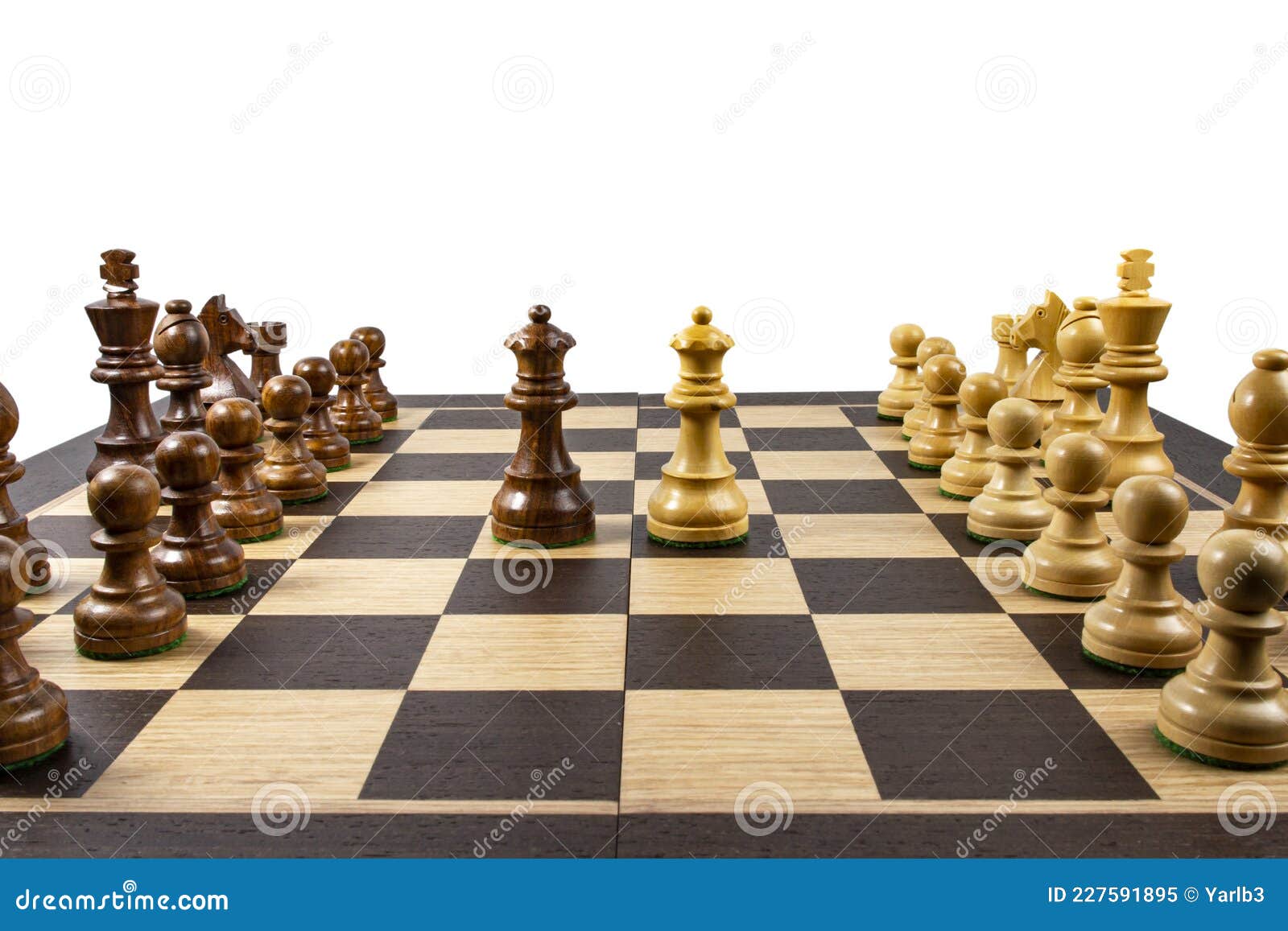 Chess Board with Spaced Pieces, Concept of Rivalry and Teamwork, White ...