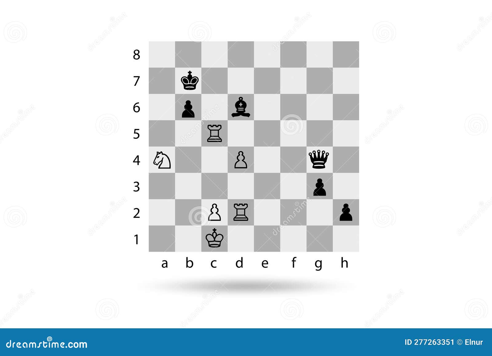 Chess Board for Strategy Game Stock Illustration - Illustration of ...