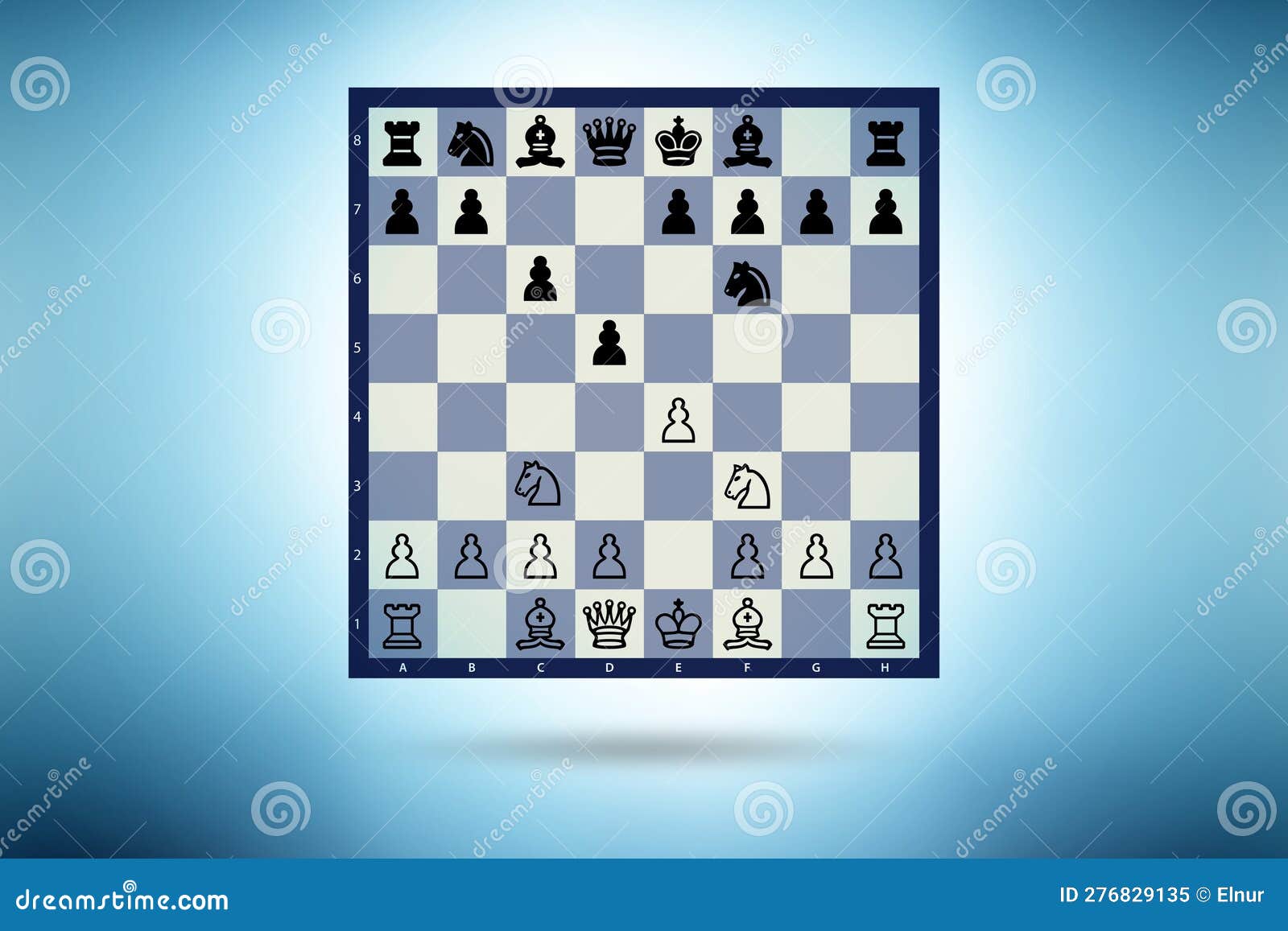 Chess Board for Strategy Game Stock Illustration - Illustration of ...