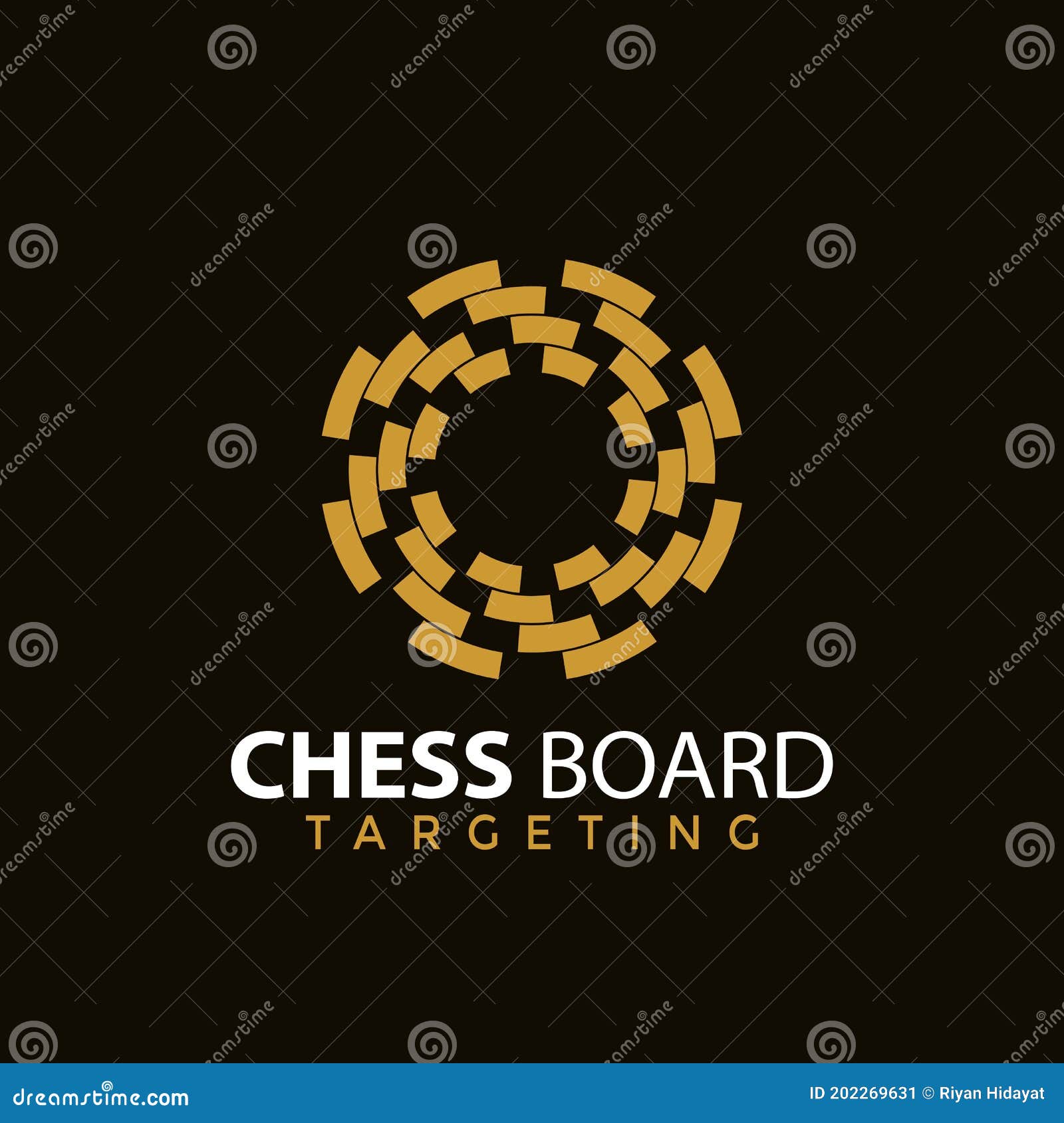 Chess Board Targeting Logo Design Vector Illustration Stock Vector ...