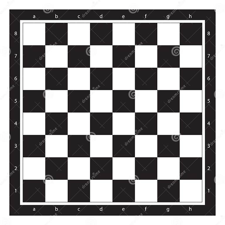 Chess Board Top View with Algebraic Notation Vector Illustration ...