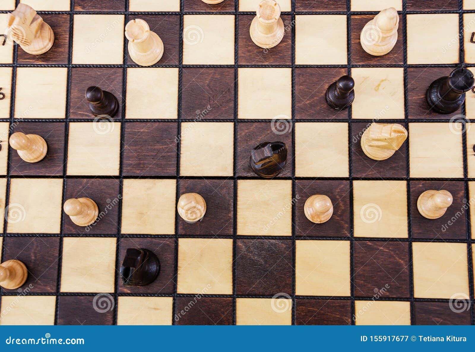 Chess on the Board, Top View. Stock Image - Image of chess, simple ...