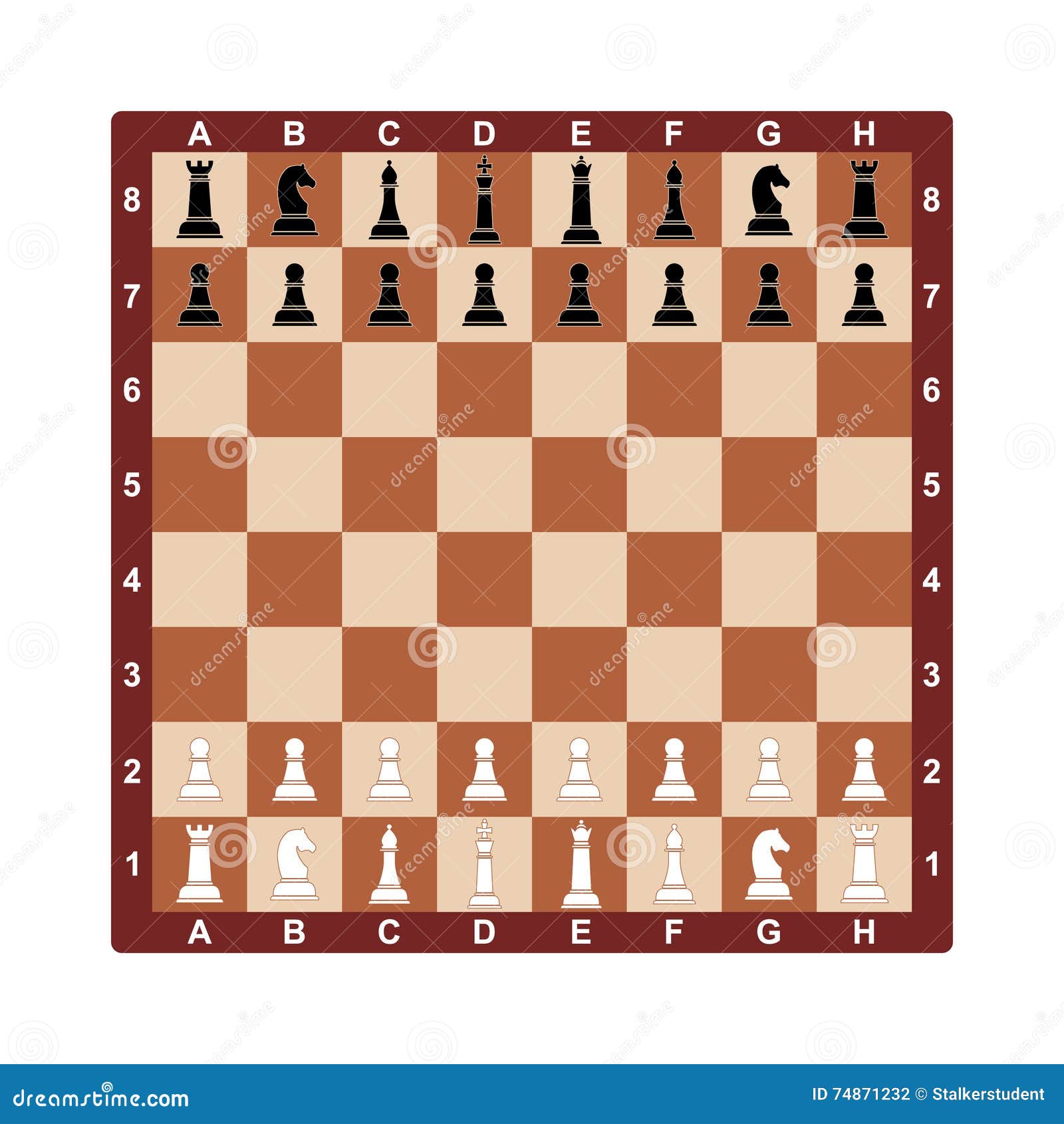 Chess Board. Vector Concept Illustration for Design. Stock Illustration ...