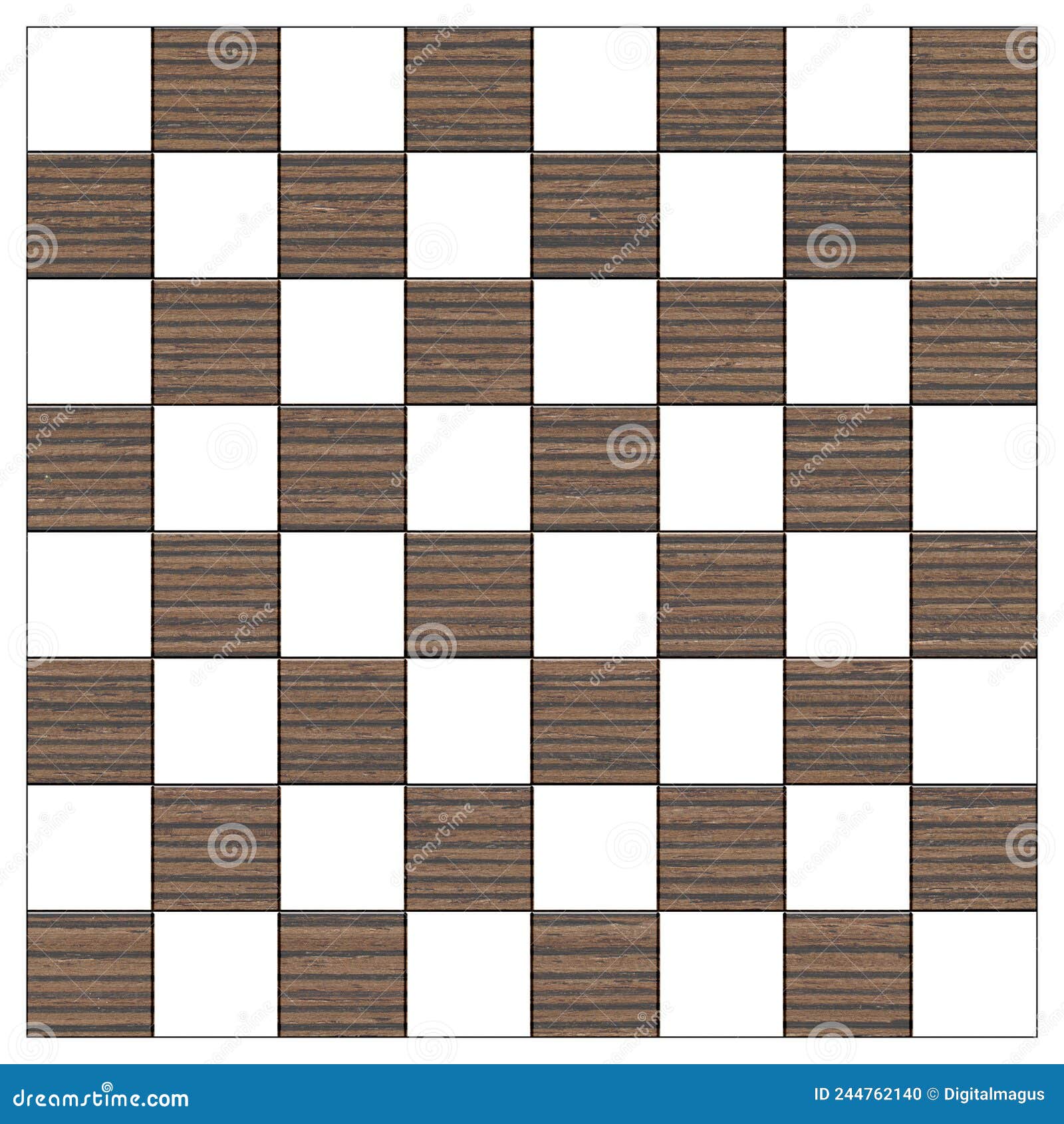 Chess Board with Wooden Texture Stock Illustration - Illustration of ...