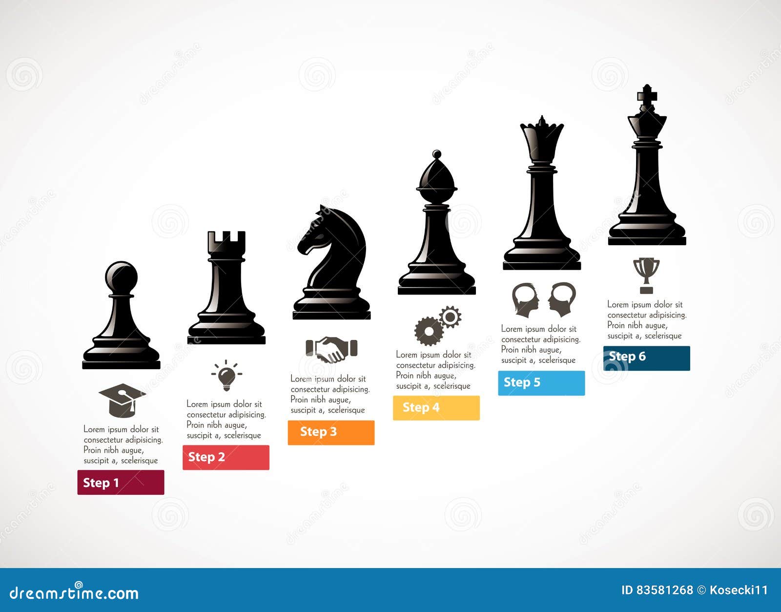 Chess - Business Growth Strategy Vector Illustration | CartoonDealer ...