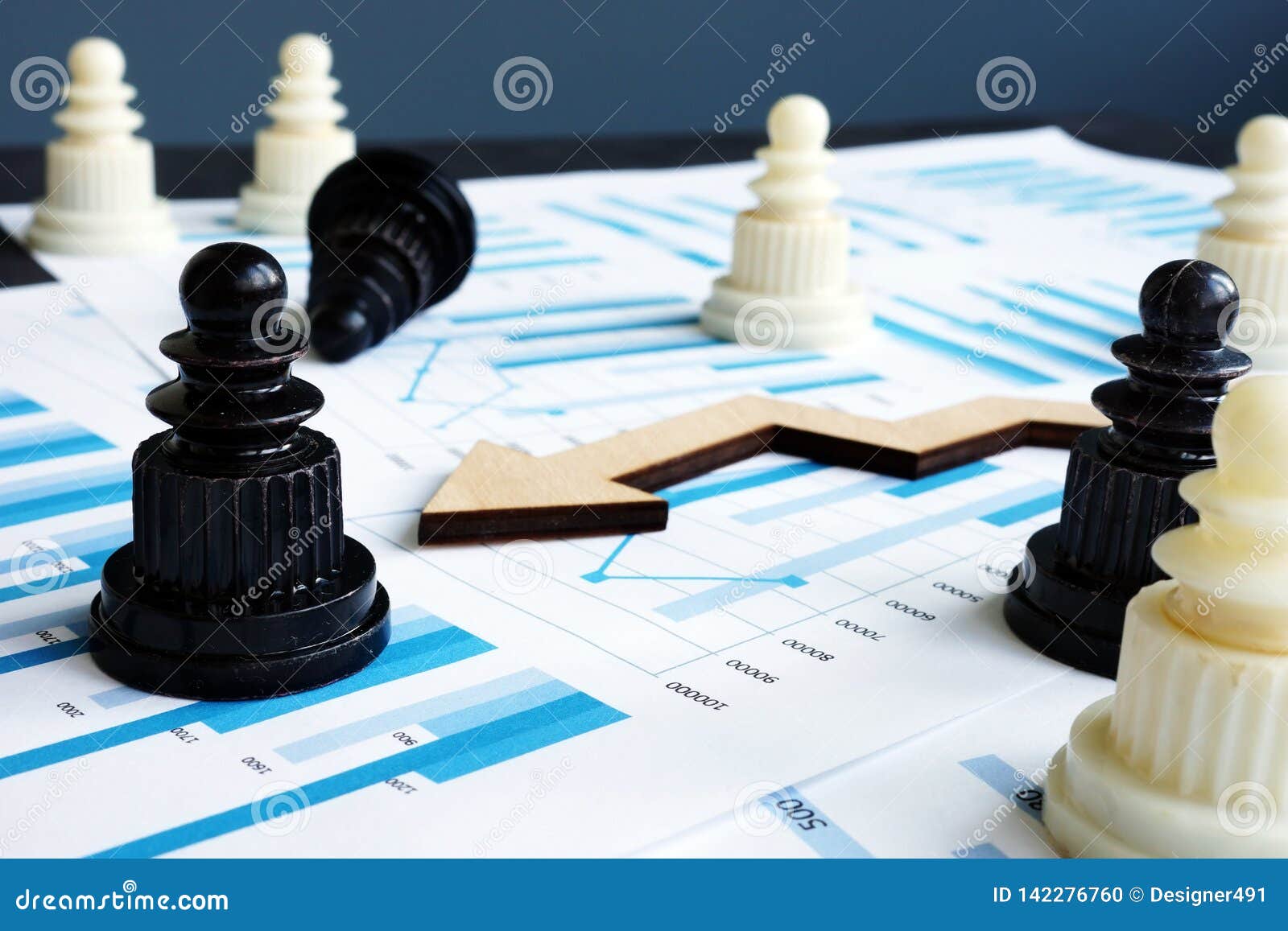 Chess and Business Reports with Financial Graphs. Strategy and Risk ...